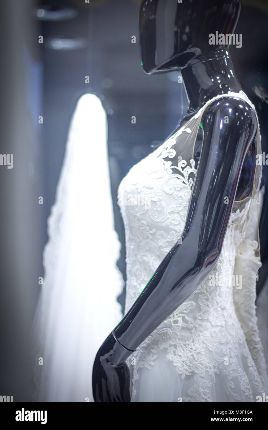 Part of a generic wedding dress. No people Stock Photo - Alamy