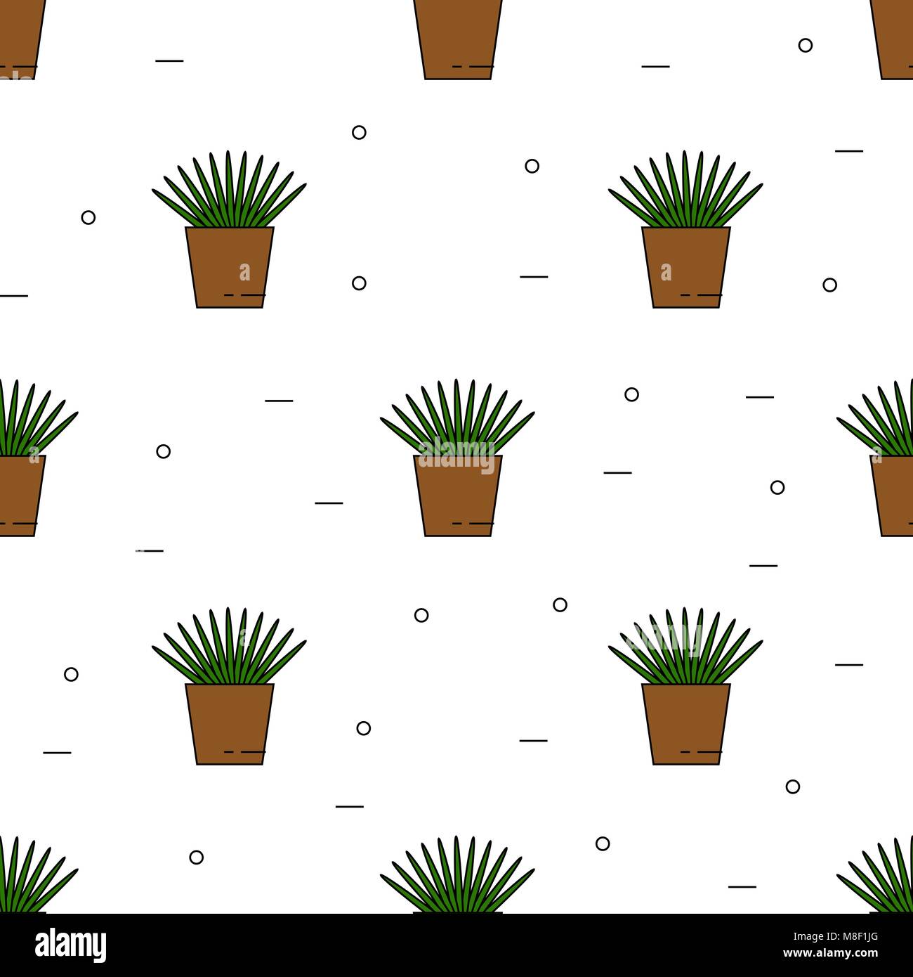 House plants seamless pattern. Can be used for background, website ...