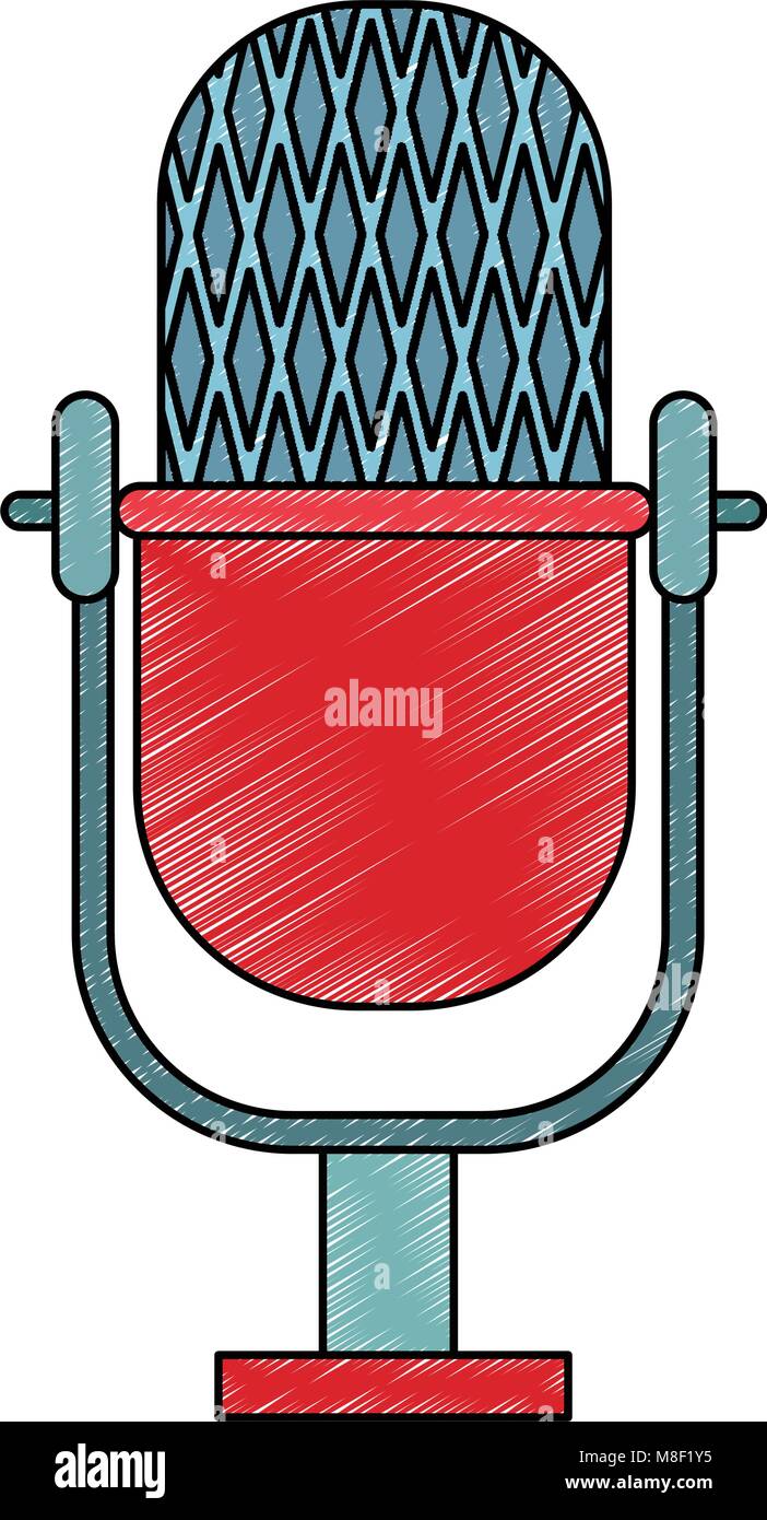 Vintage radio microphone vector illustration graphic design Stock ...