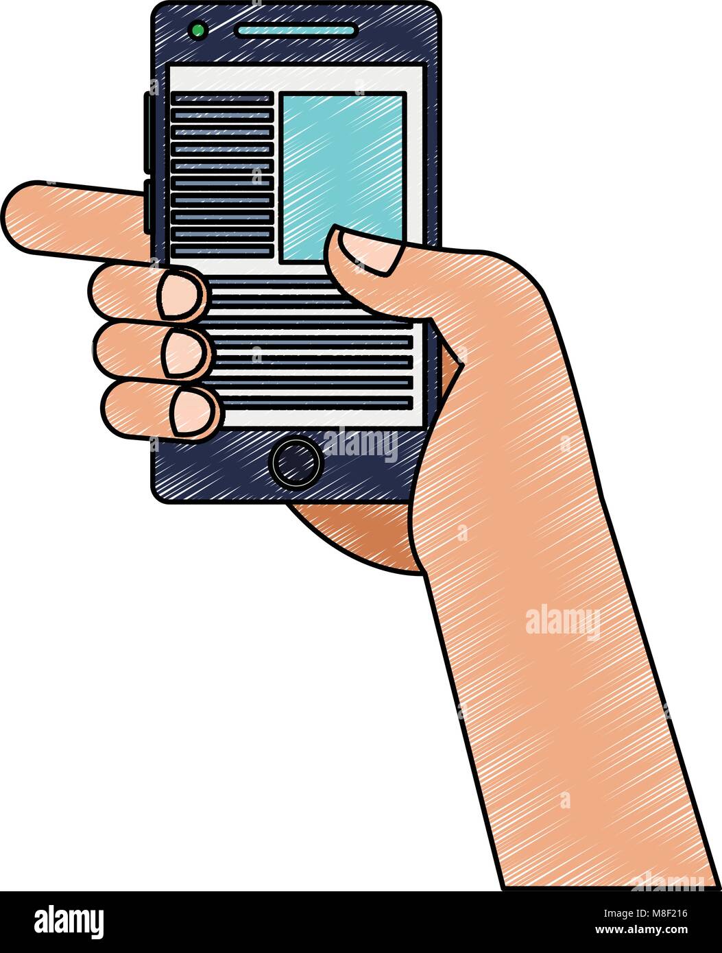 Hand with smartphone vector illustration graphic design Stock Vector ...