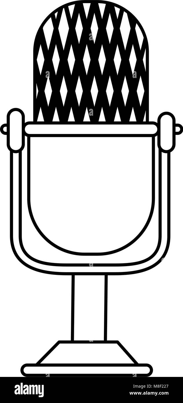 Vintage radio microphone vector illustration graphic design Stock ...