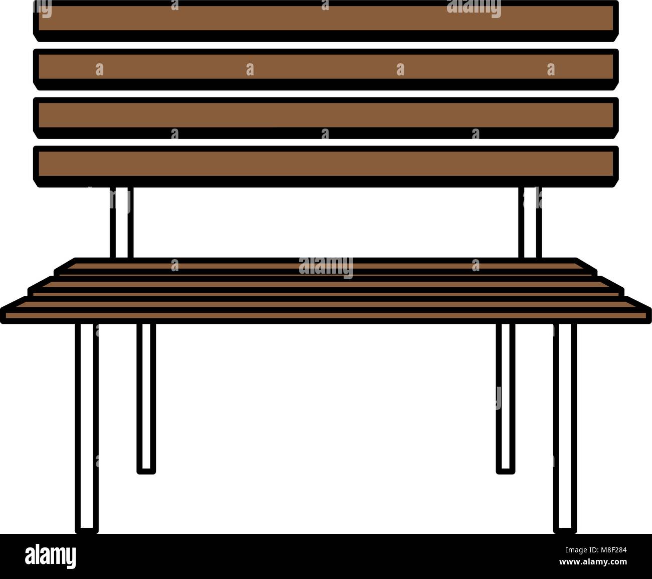 Park wooden chair vector illustration graphic design Stock Vector Image ...