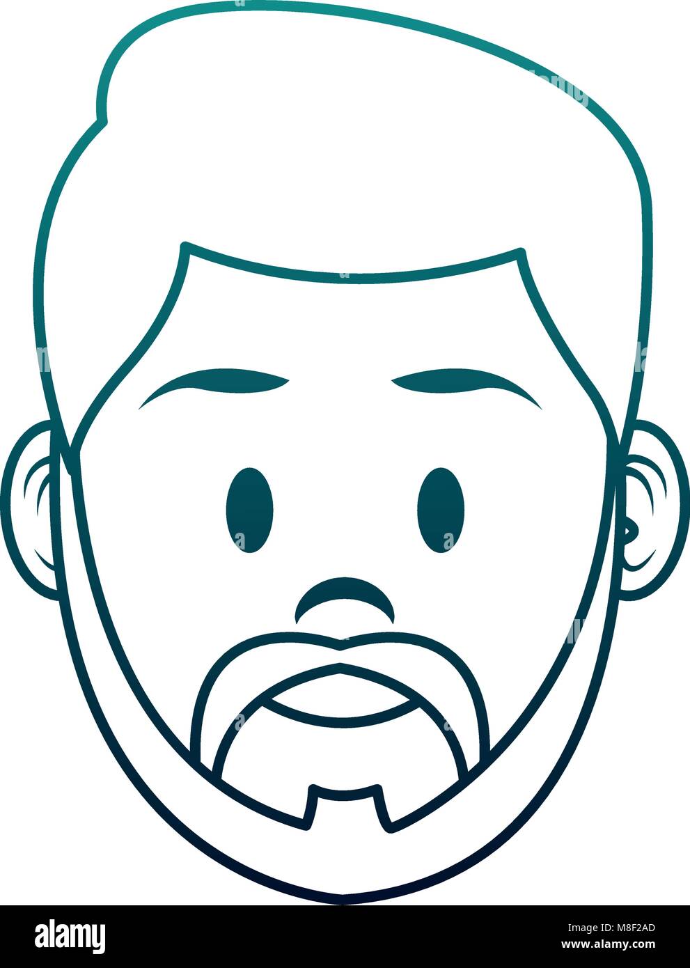 Young man face cartoon vector illustration graphic design Stock Vector ...