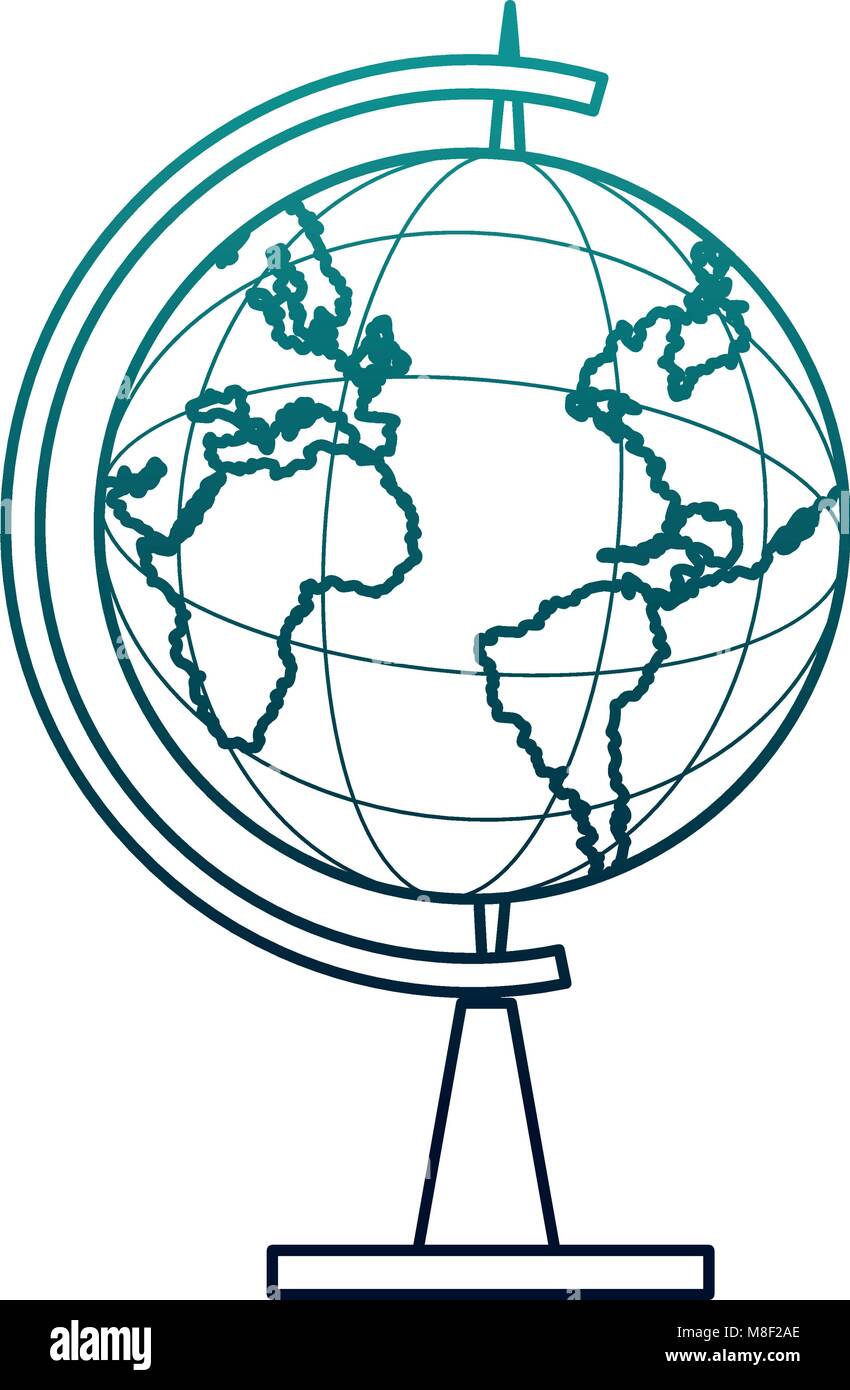 Earth globe map vector illustration graphic design Stock Vector Image ...