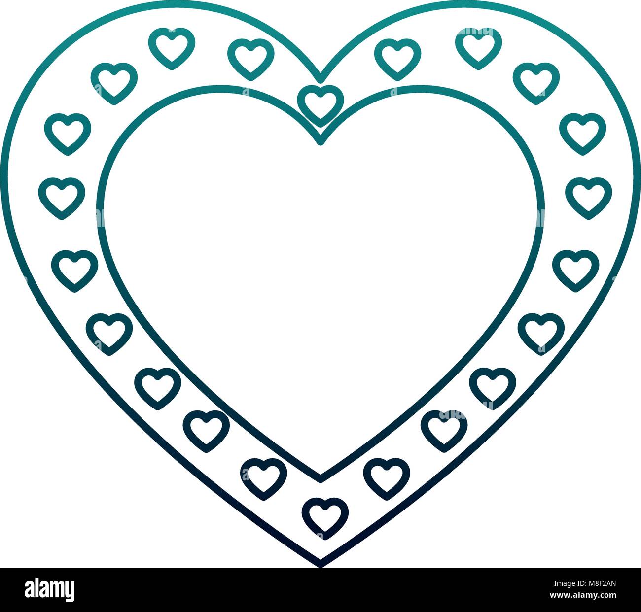 Lovely heart cartoon vector illustration graphic design Stock Vector ...