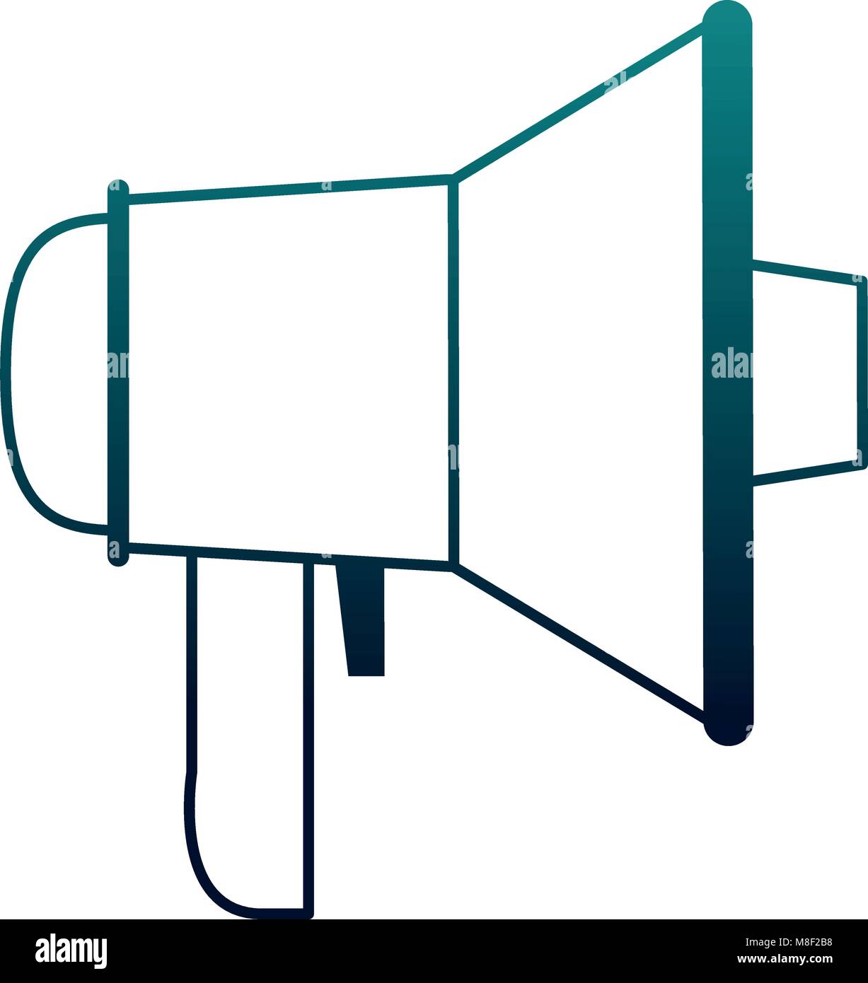 Bullhorn advertising symbol vector illustration graphic design Stock ...