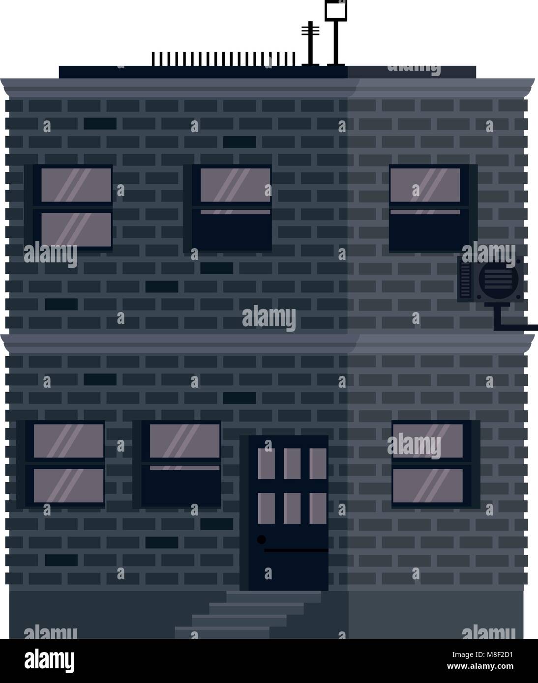 Pixelated building isolated vector illustration graphic design Stock ...