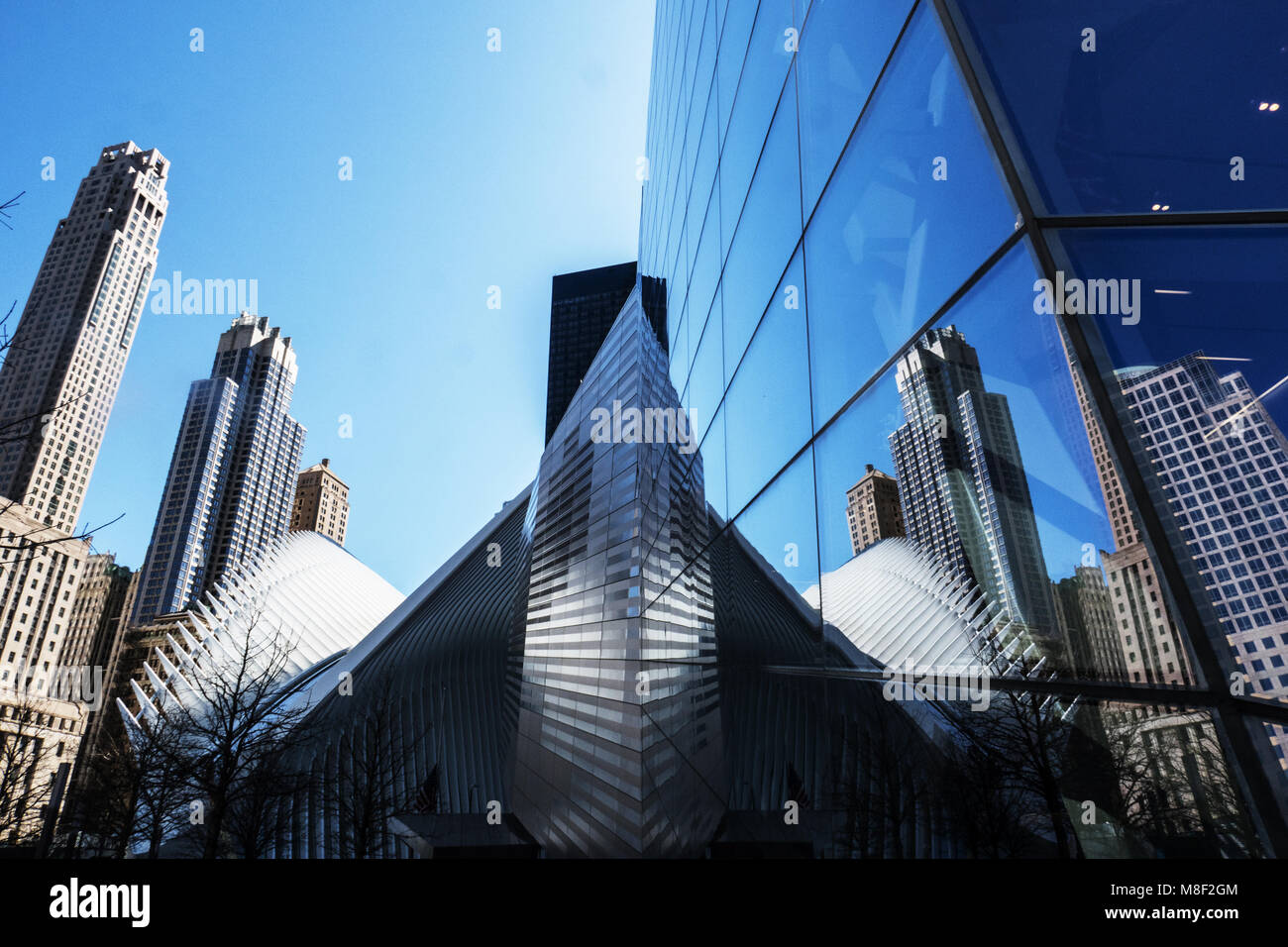 New modern glass and steel buildings in the vicinity of the former ...