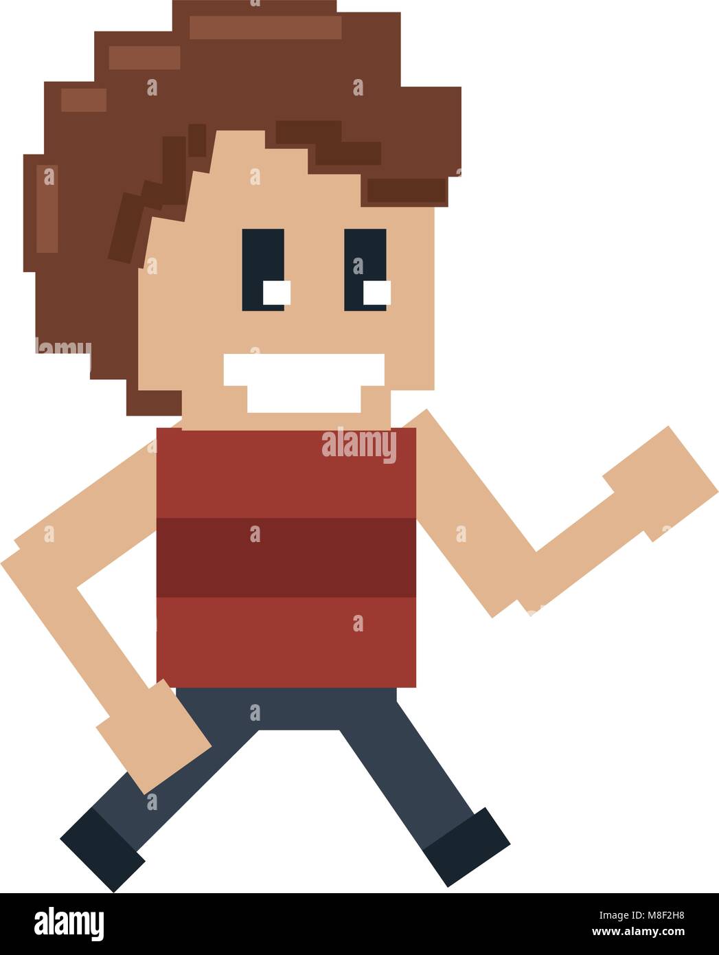 Pixelated man character vector illustration graphic design Stock Vector ...