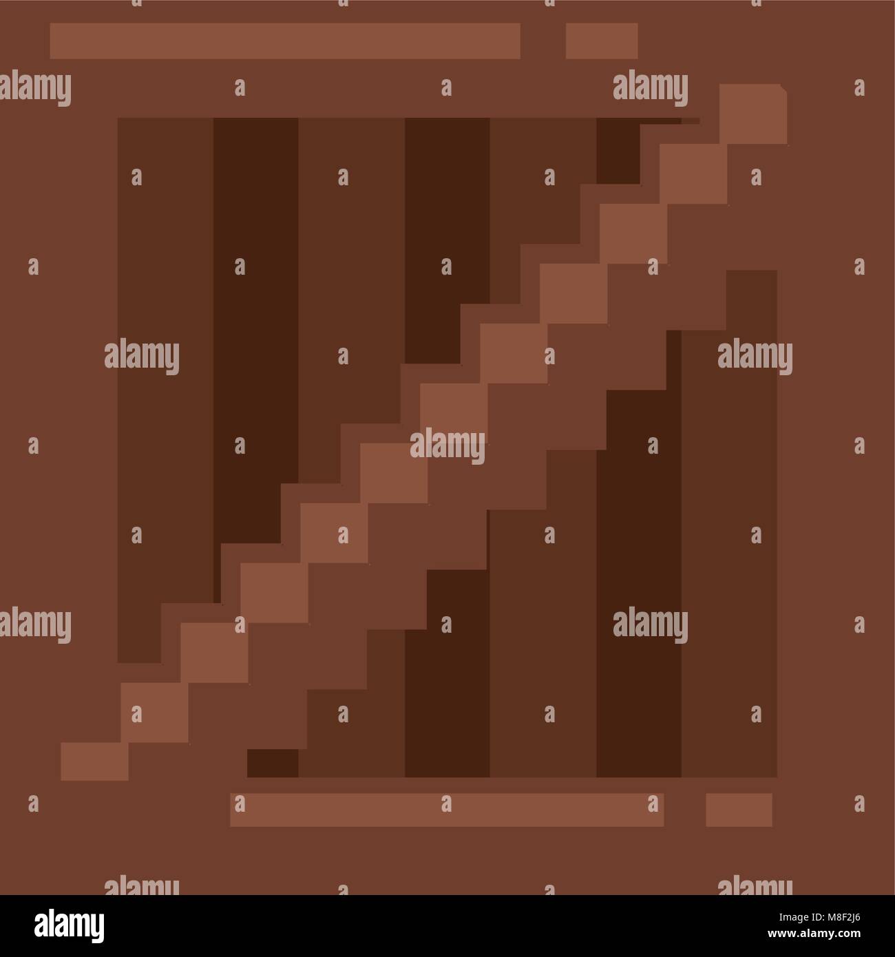 Pixelated wooden box vector illustration graphic design Stock Vector ...