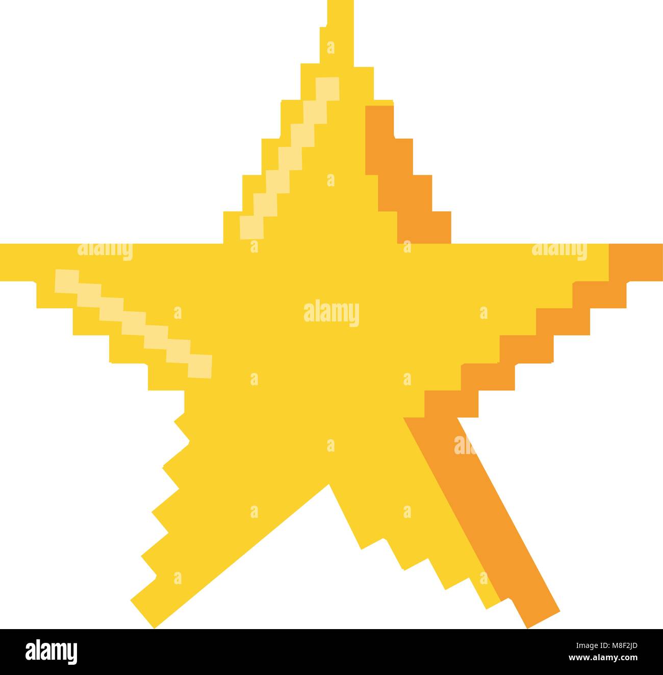 Pixelated star symbol vector illustration graphic design Stock Vector ...
