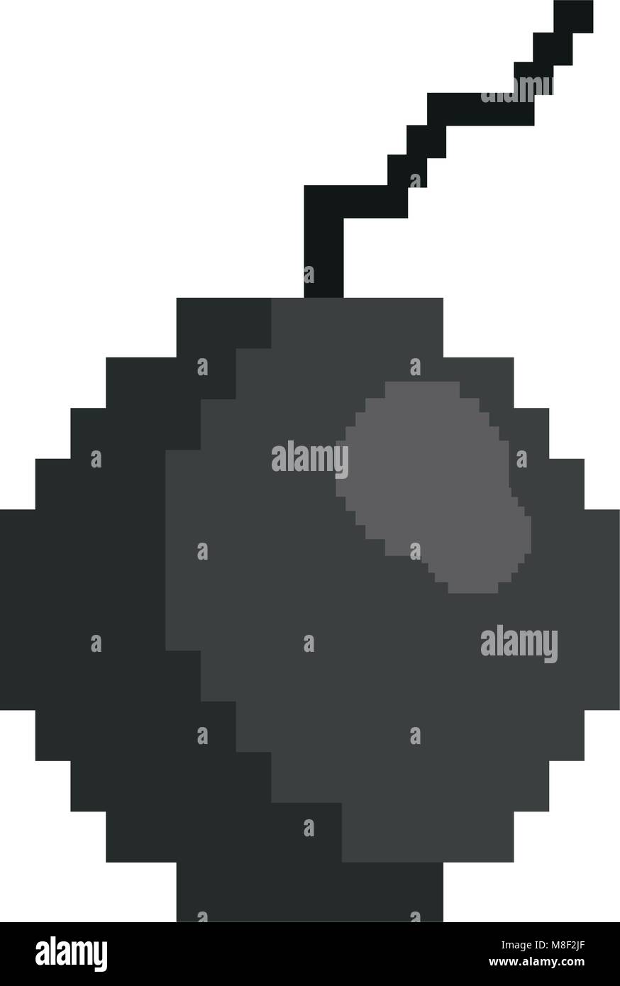 Pixelated bomb symbol vector illustration graphic design Stock Vector ...
