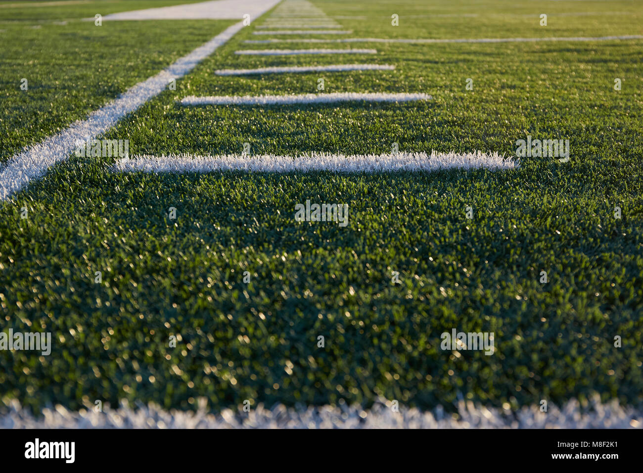 Marking lines on green playing field Stock Photo - Alamy