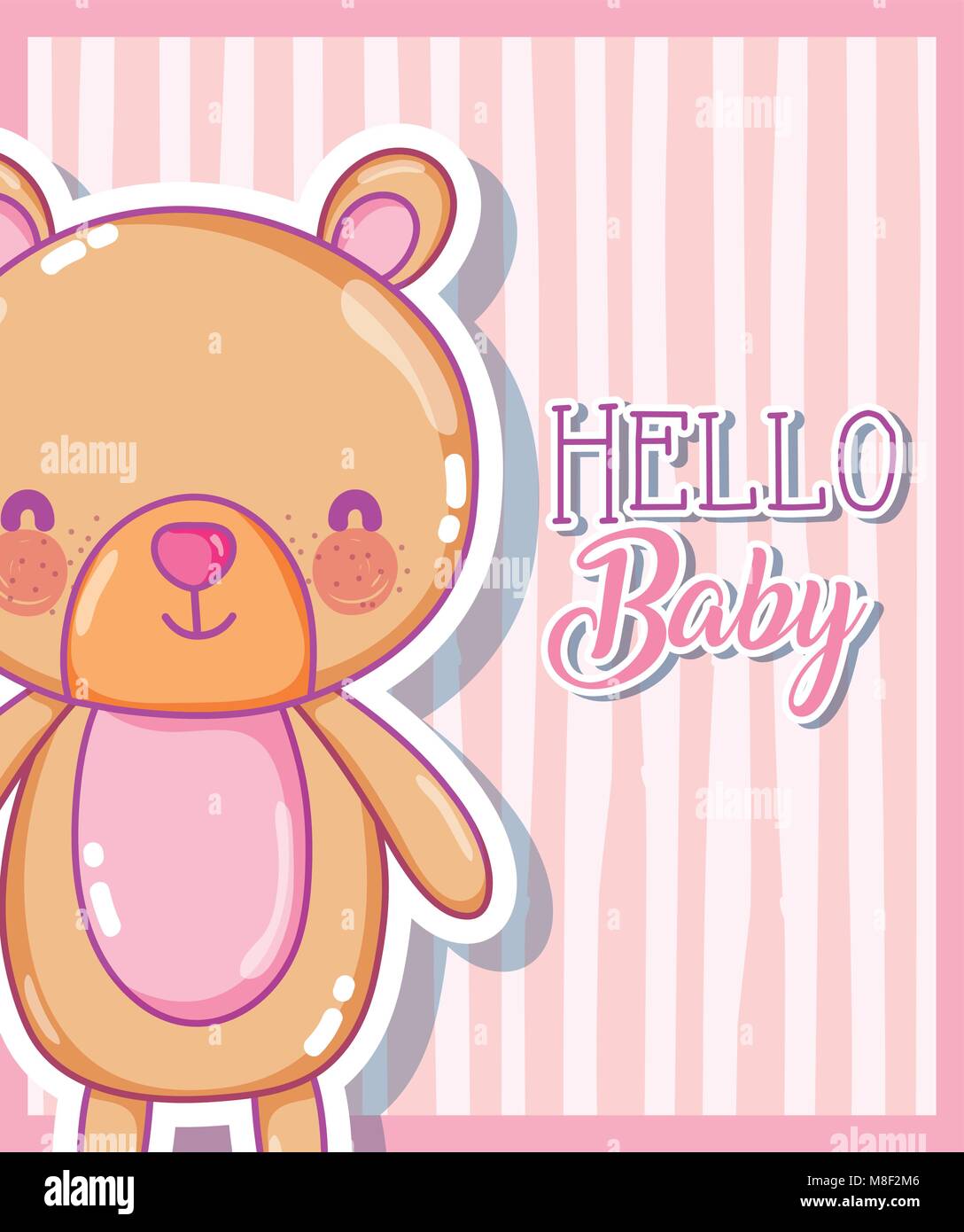 Hello teddy Stock Vector Images - Alamy