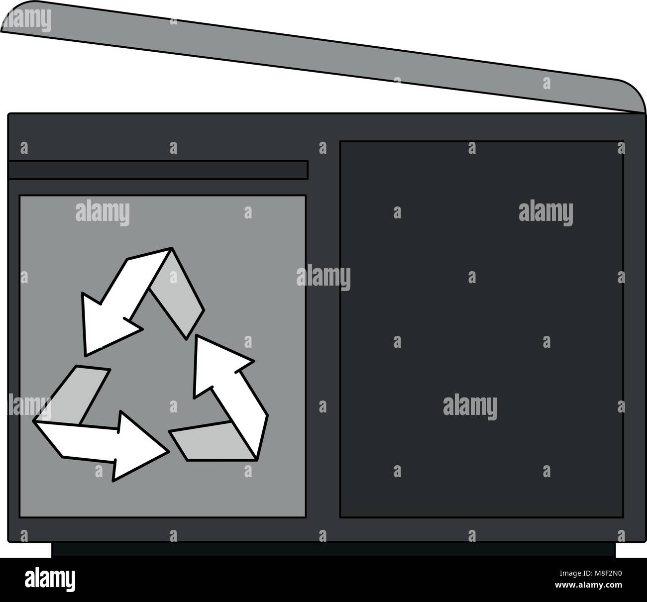 Pixelated trash container vector illustration graphic design Stock ...