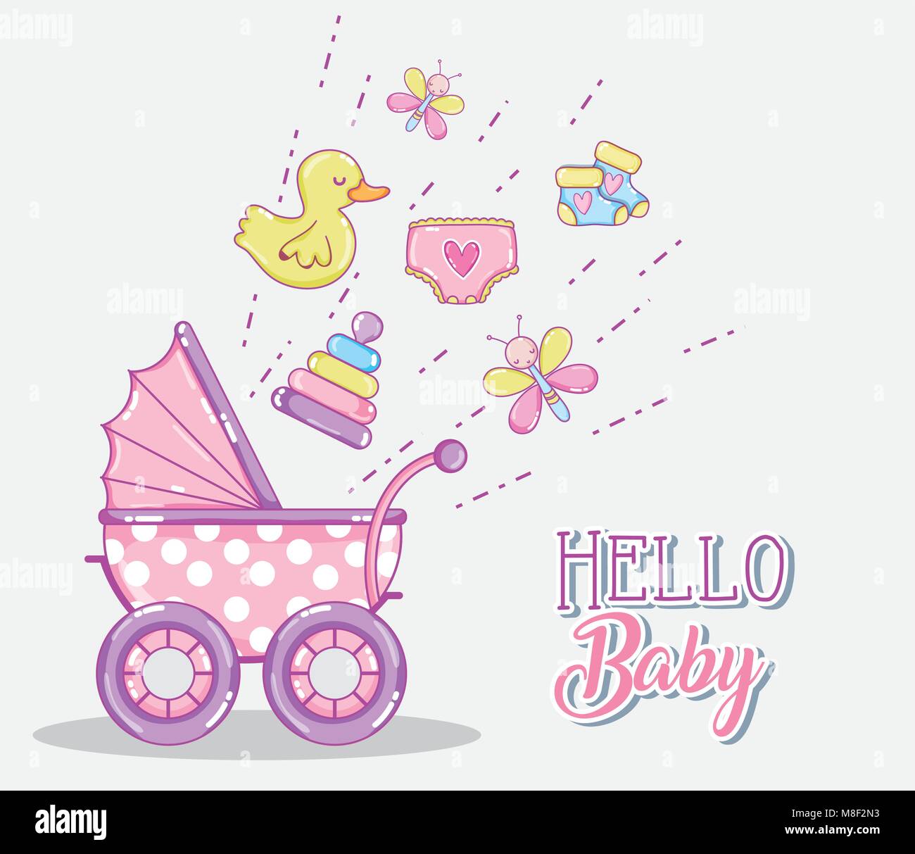 Hello baby card Stock Vector Image & Art - Alamy