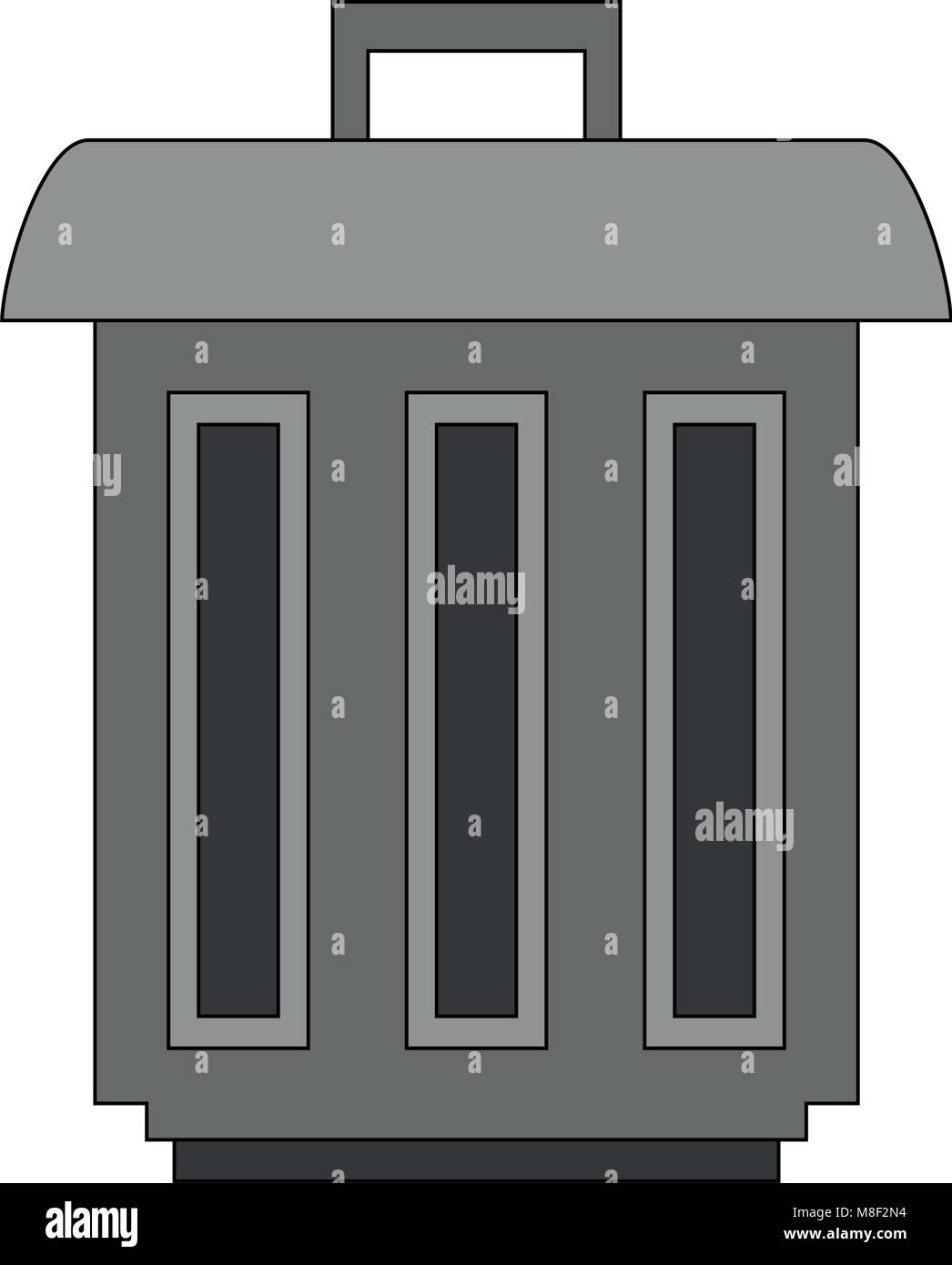 Pixelated trash can vector illustration graphic design Stock Vector ...