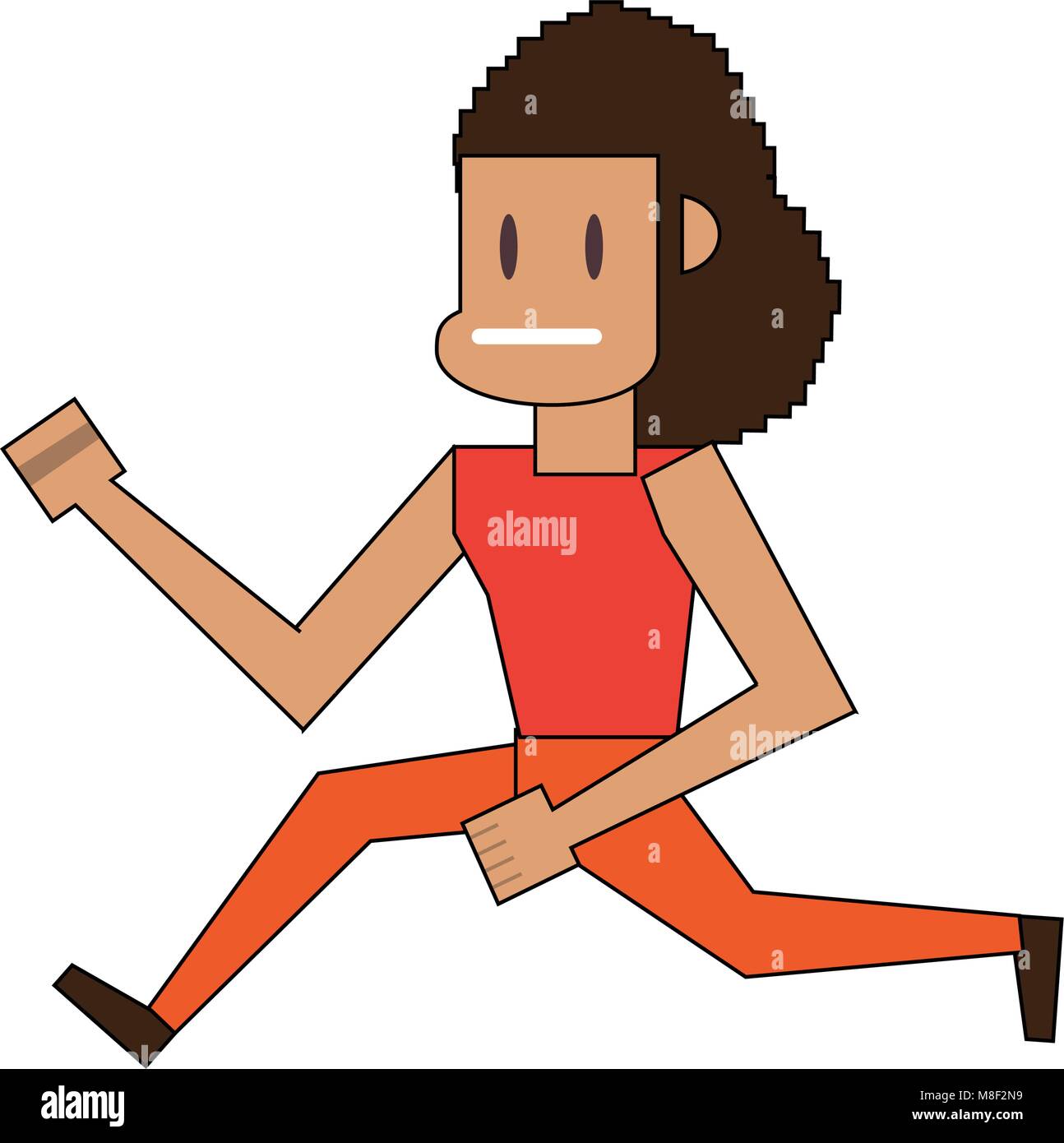 Pixelated woman character vector illustration graphic design Stock ...