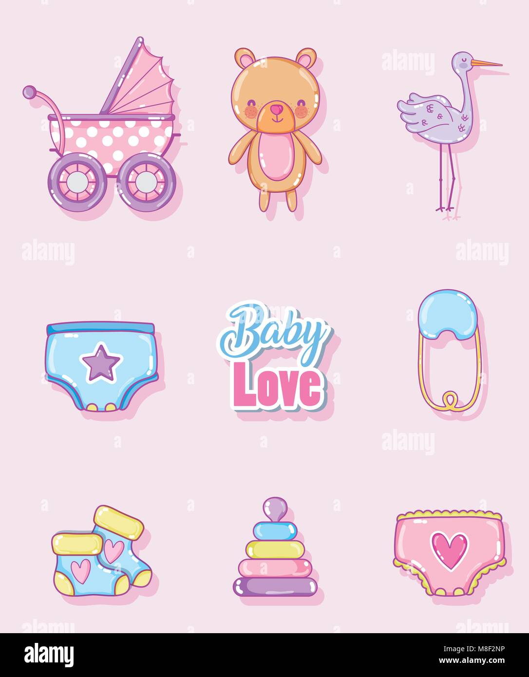 Baby love cartoons collection Stock Vector Image & Art - Alamy