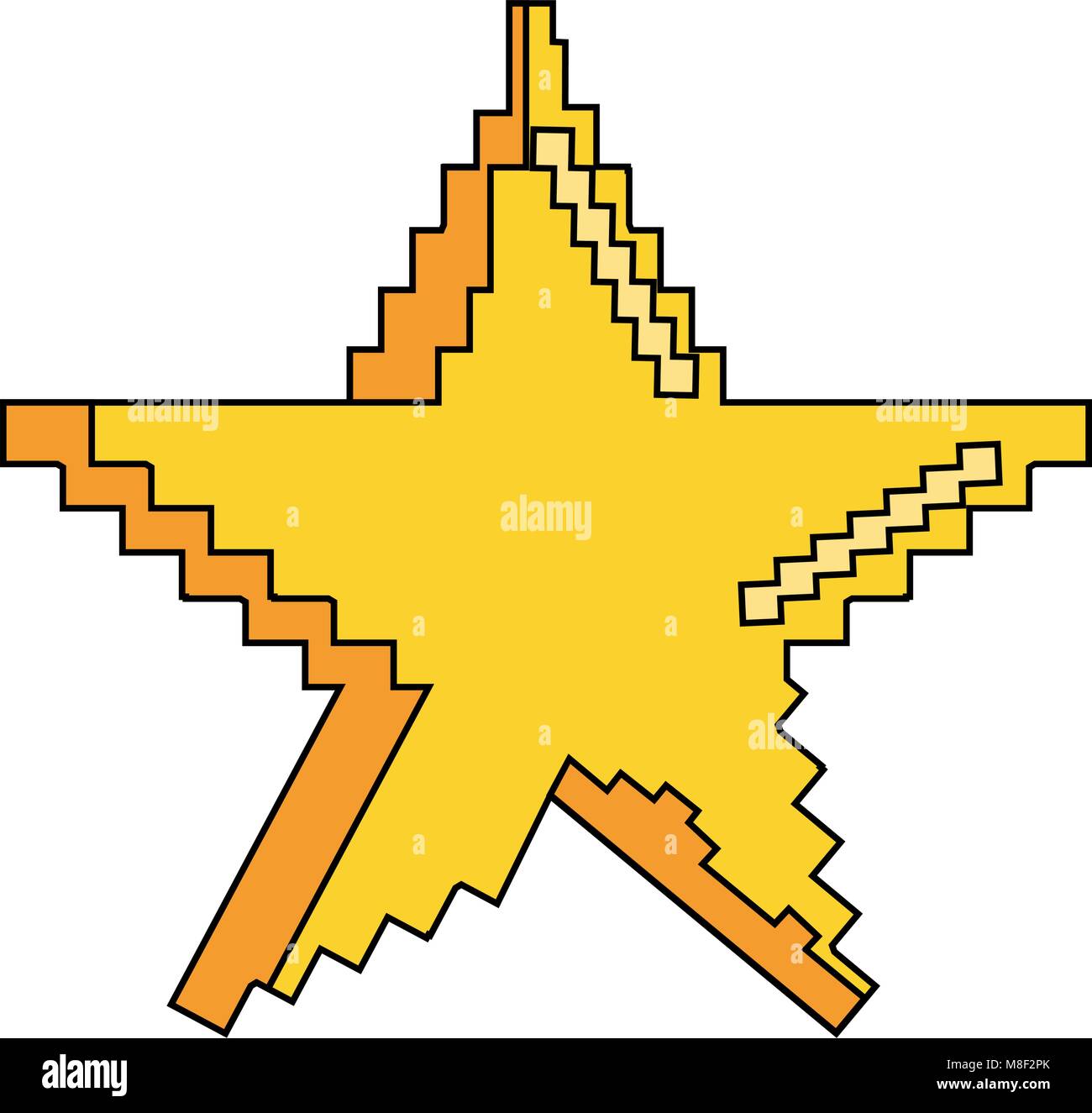 Pixelated star symbol vector illustration graphic design Stock Vector ...