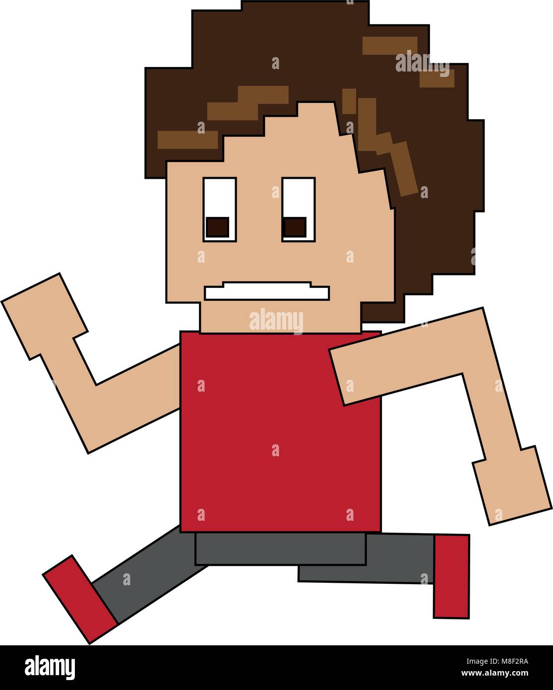 Pixelated man character vector illustration graphic design Stock Vector ...