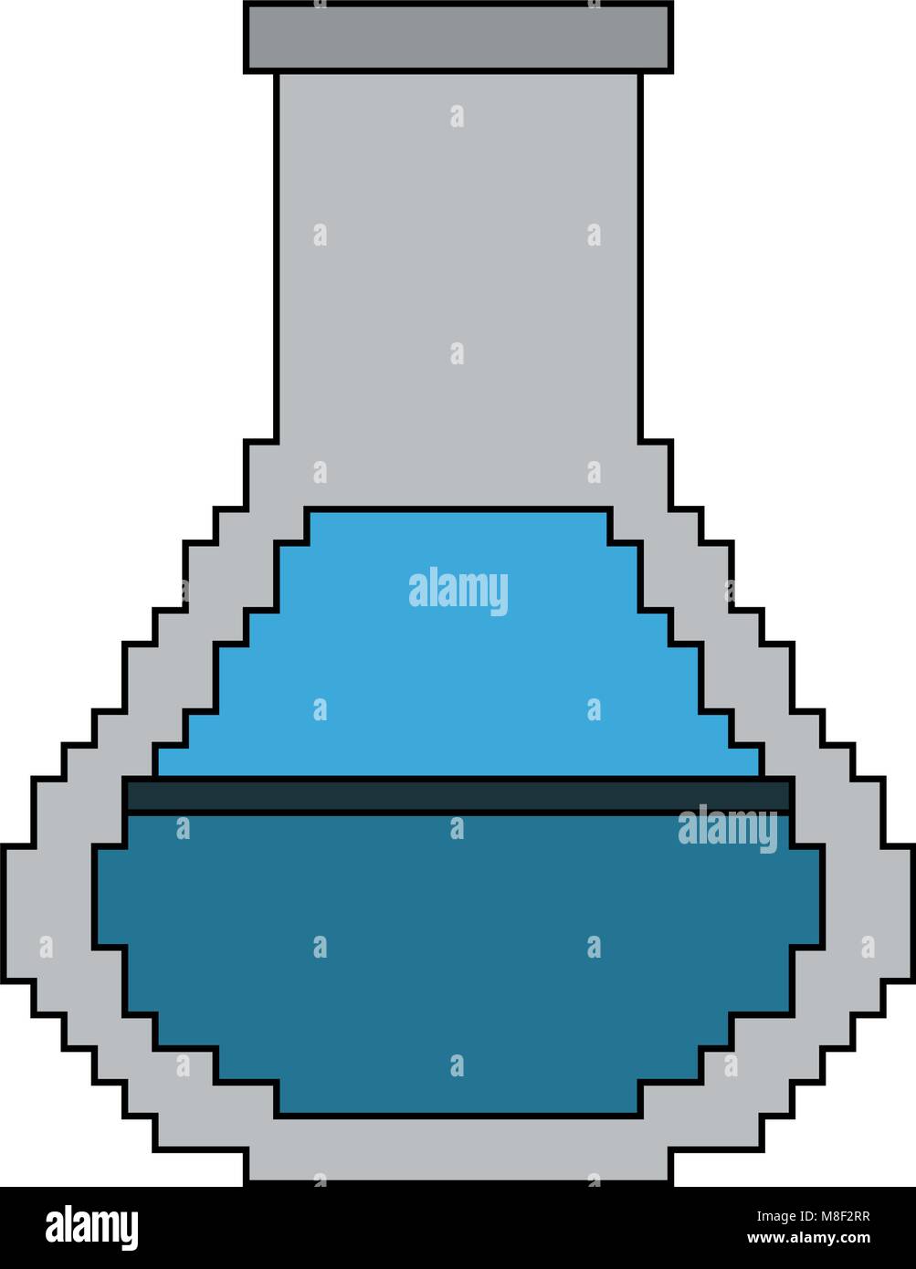 Pixelated Laboratory flask vector illustration graphic design Stock ...