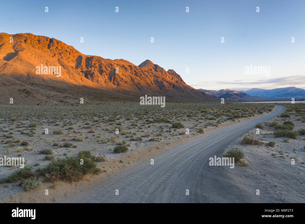 USA, California, Empty road in Death Valley National Park Stock Photo ...