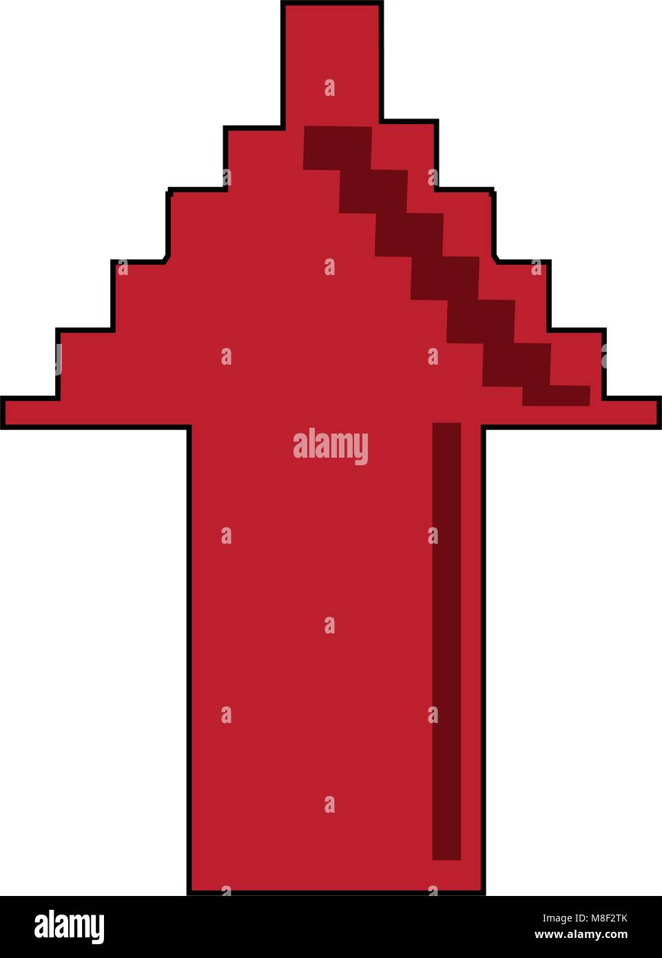 Pixelated arrow up vector illustration graphic design Stock Vector ...