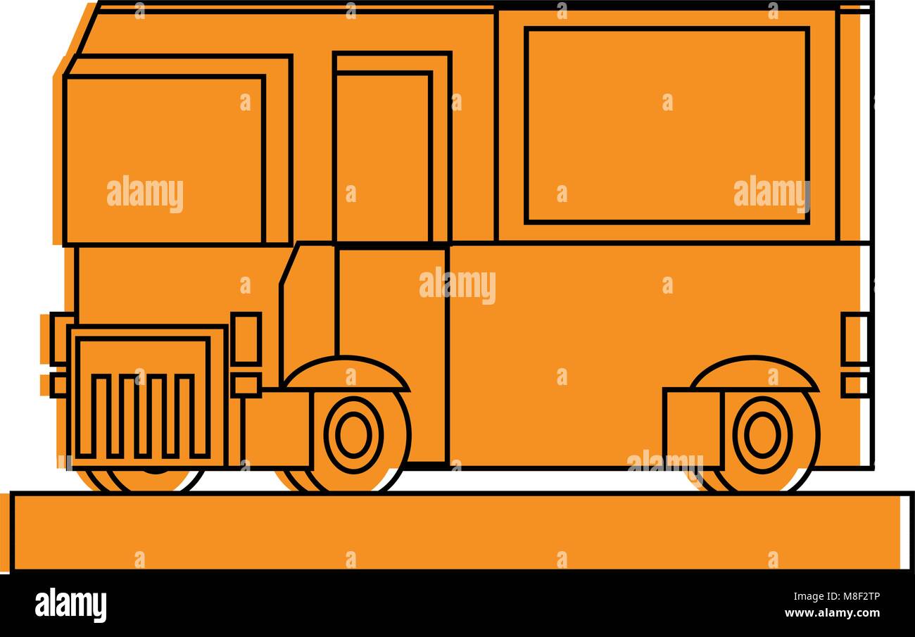 Pixelated truck vehicle vector illustration graphic design Stock Vector ...