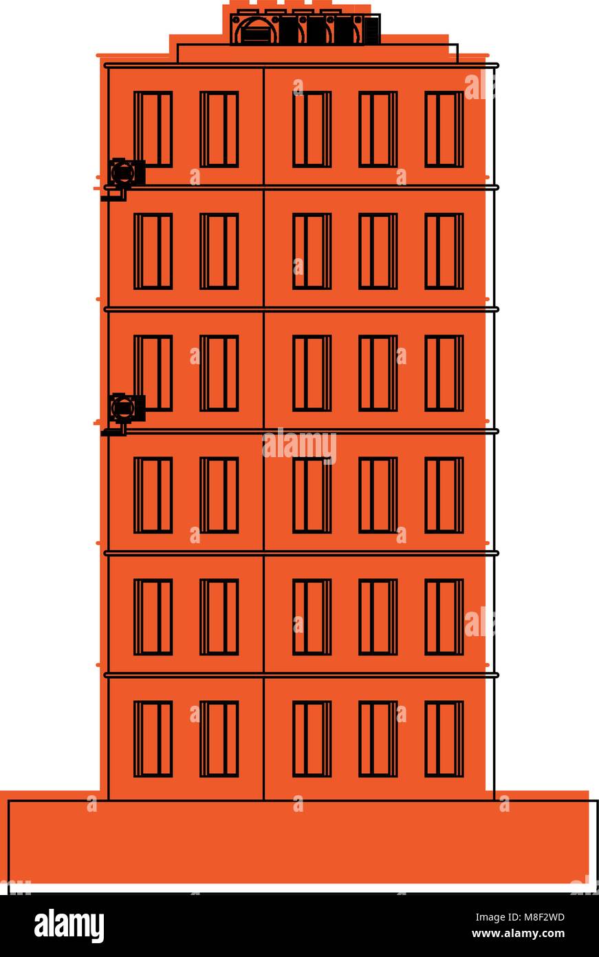 Pixelated building isolated vector illustration graphic design Stock ...