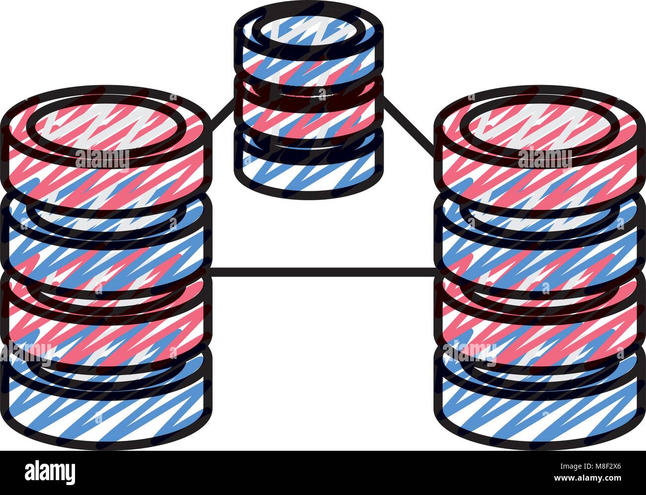 doodle data center network server technology Stock Vector Image & Art ...