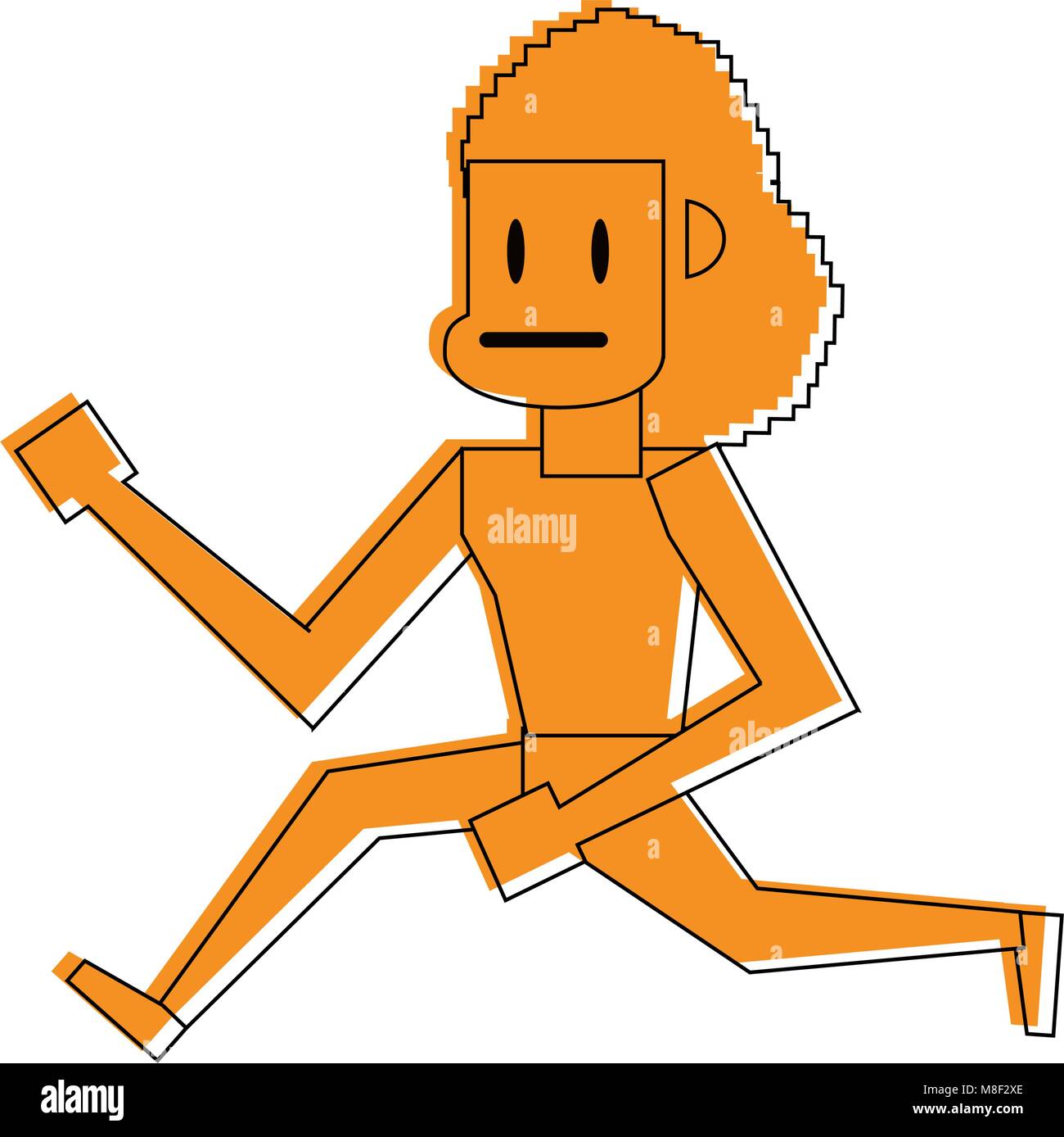 Pixelated woman character vector illustration graphic design Stock ...