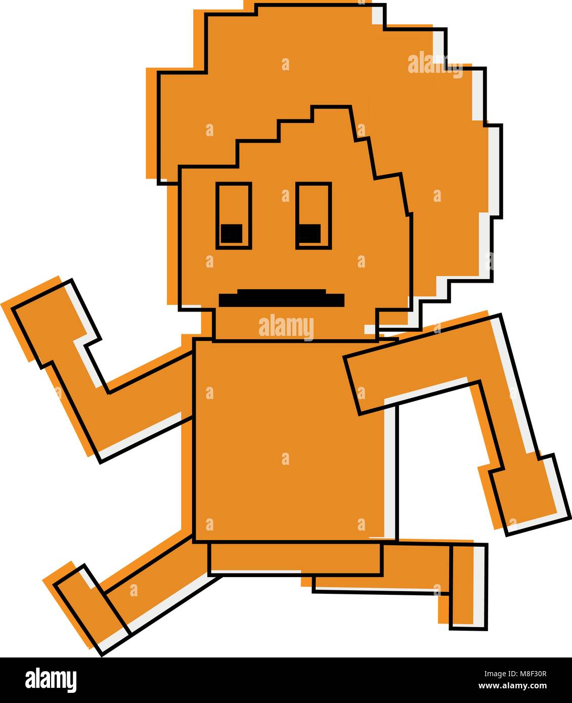 Pixelated man character vector illustration graphic design Stock Vector ...