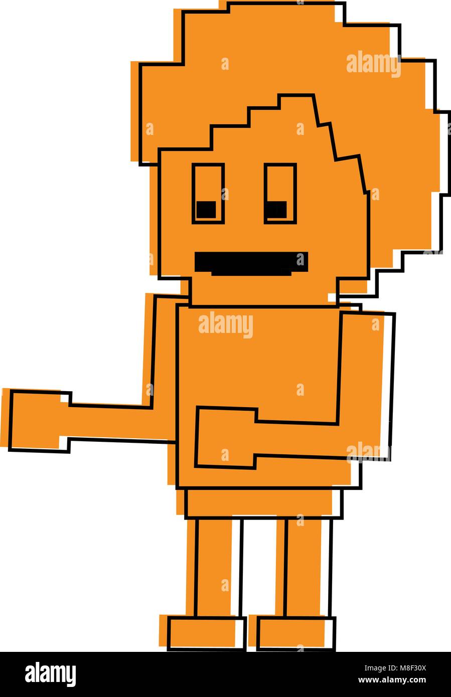 Pixelated man character vector illustration graphic design Stock Vector ...