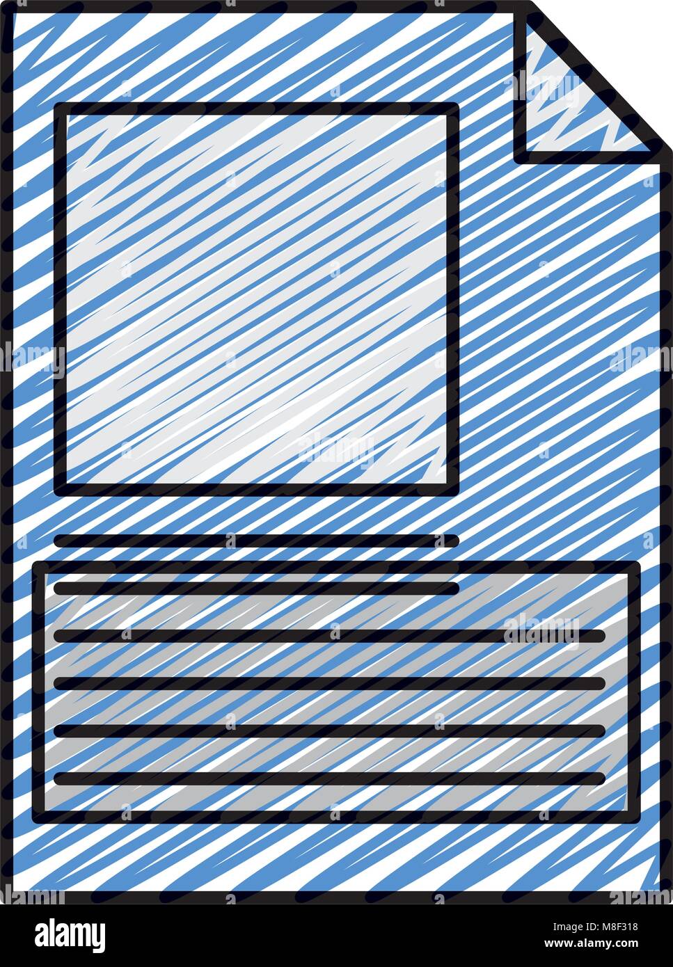 doodle business paper document office information Stock Vector Image ...