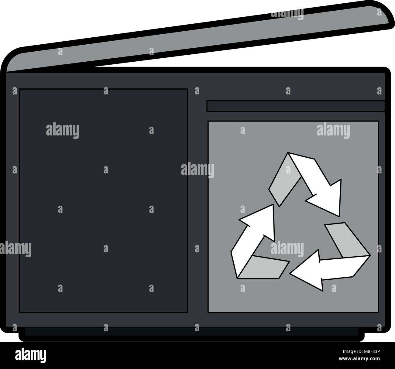 Pixelated trash container vector illustration graphic design Stock ...