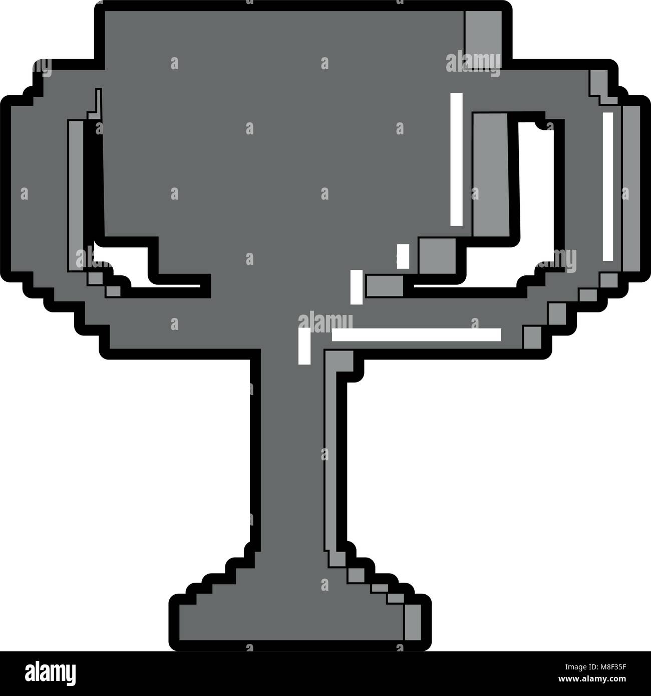 Pixelated trophy cup vector illustration graphic design Stock Vector ...