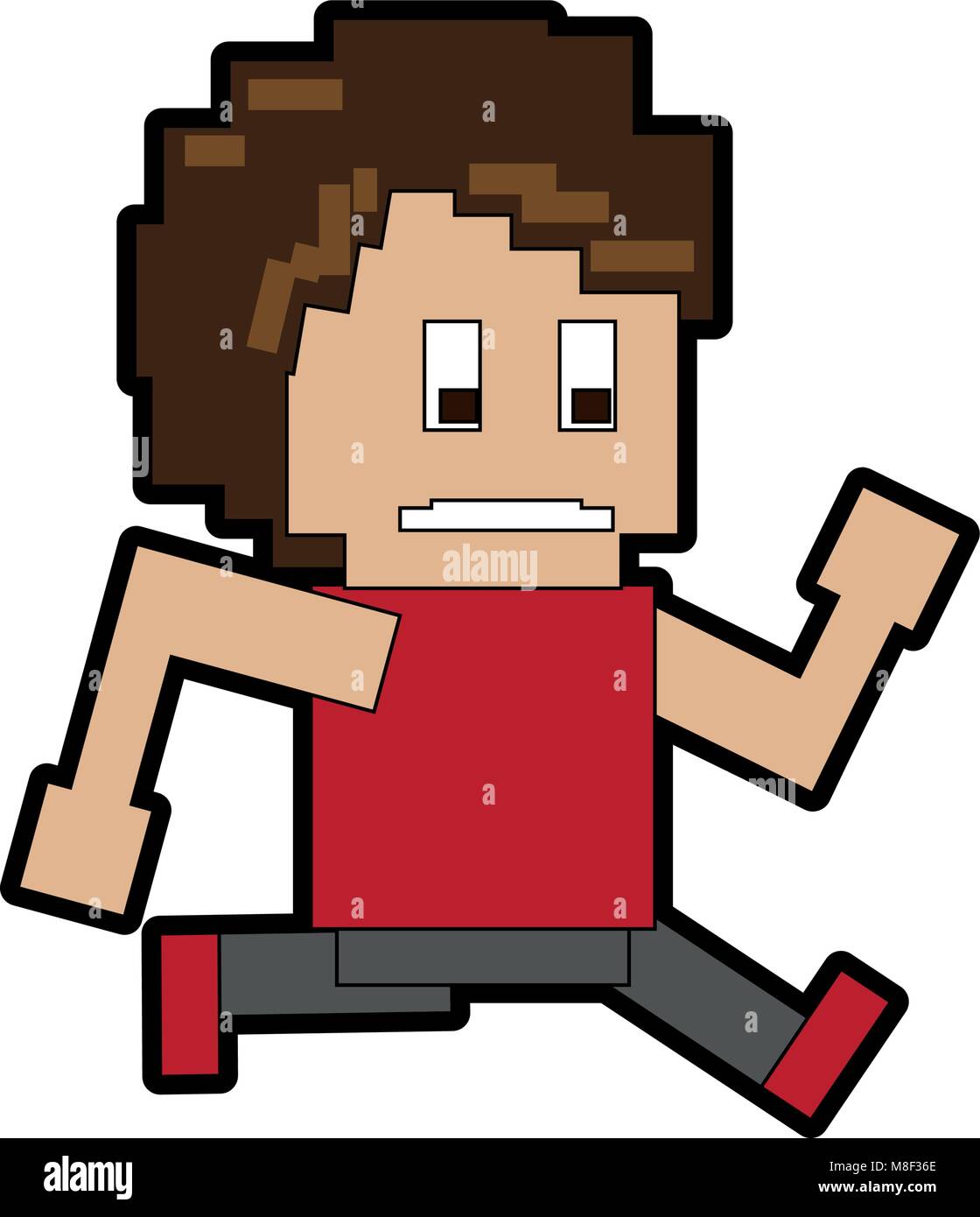 Pixelated man character vector illustration graphic design Stock Vector ...