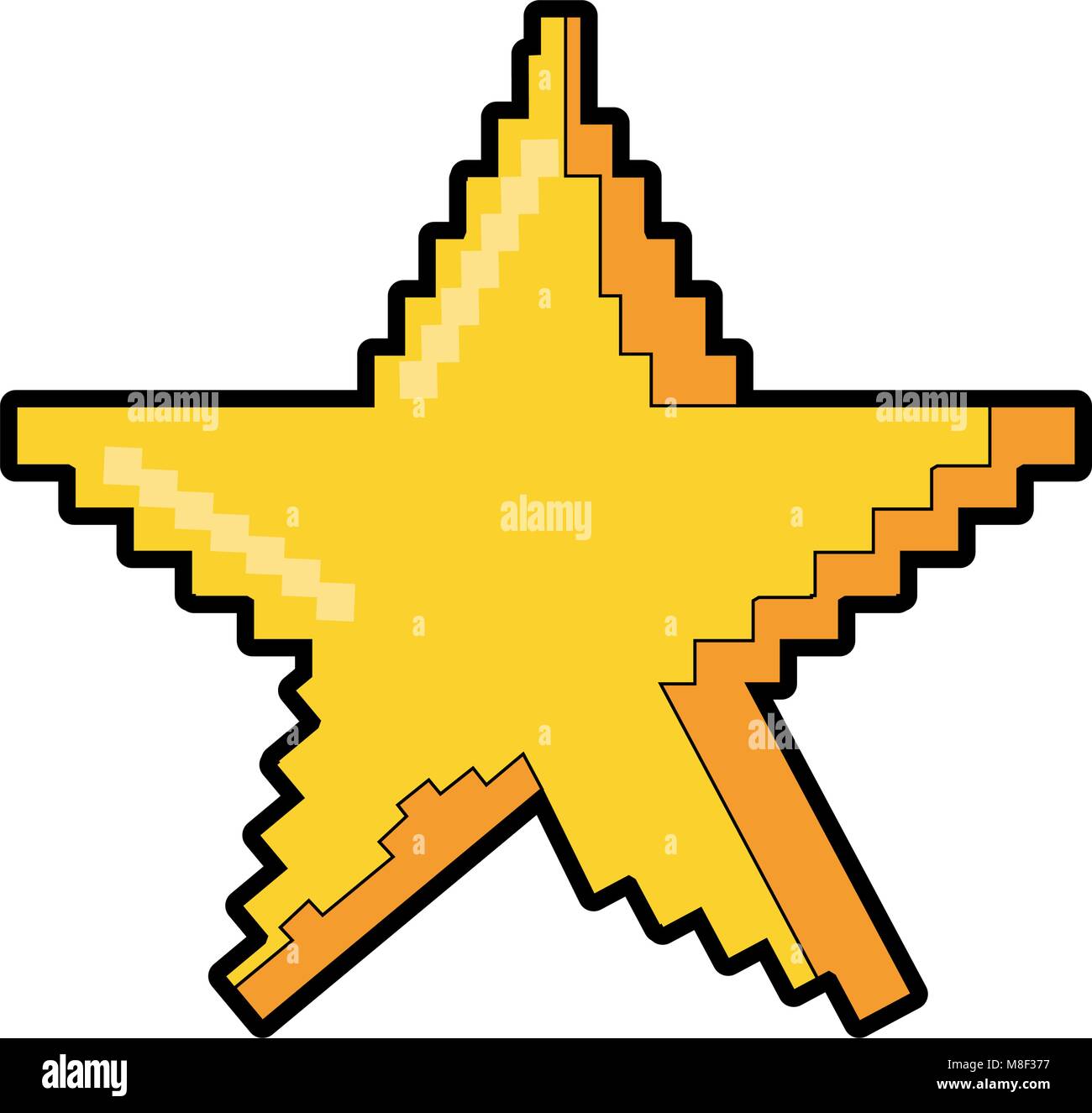Pixelated star symbol vector illustration graphic design Stock Vector ...