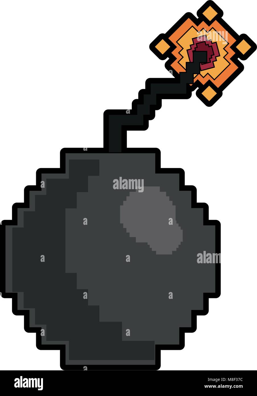 Pixelated bomb symbol vector illustration graphic design Stock Vector ...