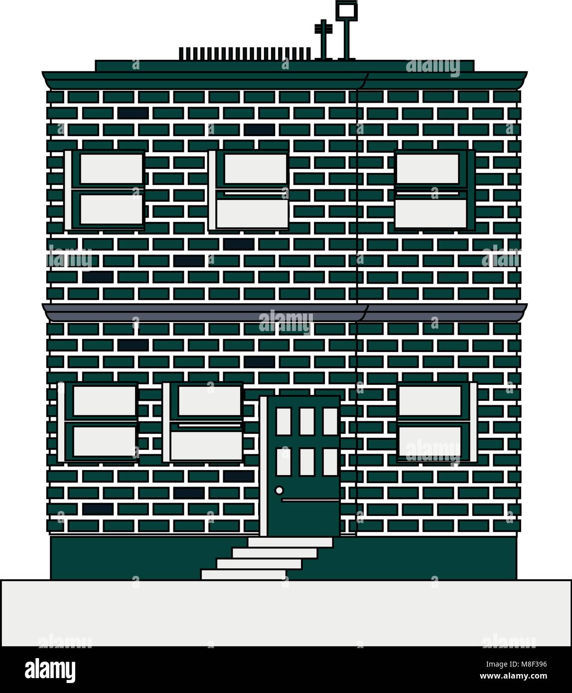 Pixelated building isolated vector illustration graphic design Stock ...