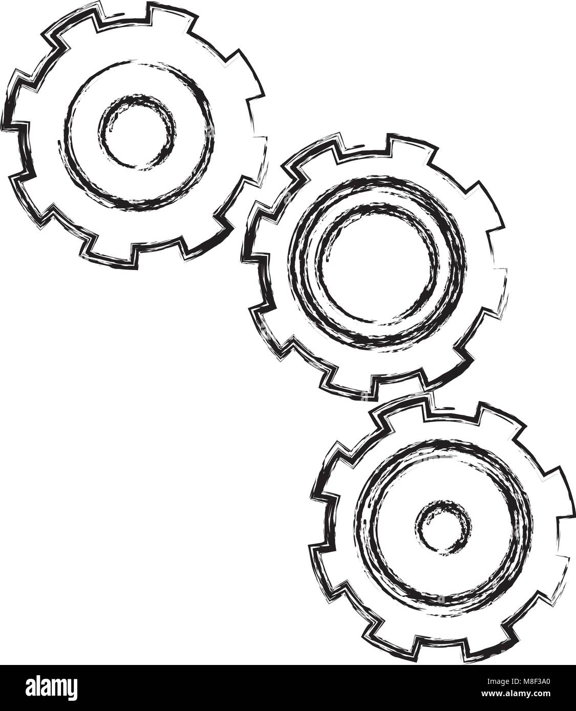 grunge engeneering gears process industry machine Stock Vector Image ...