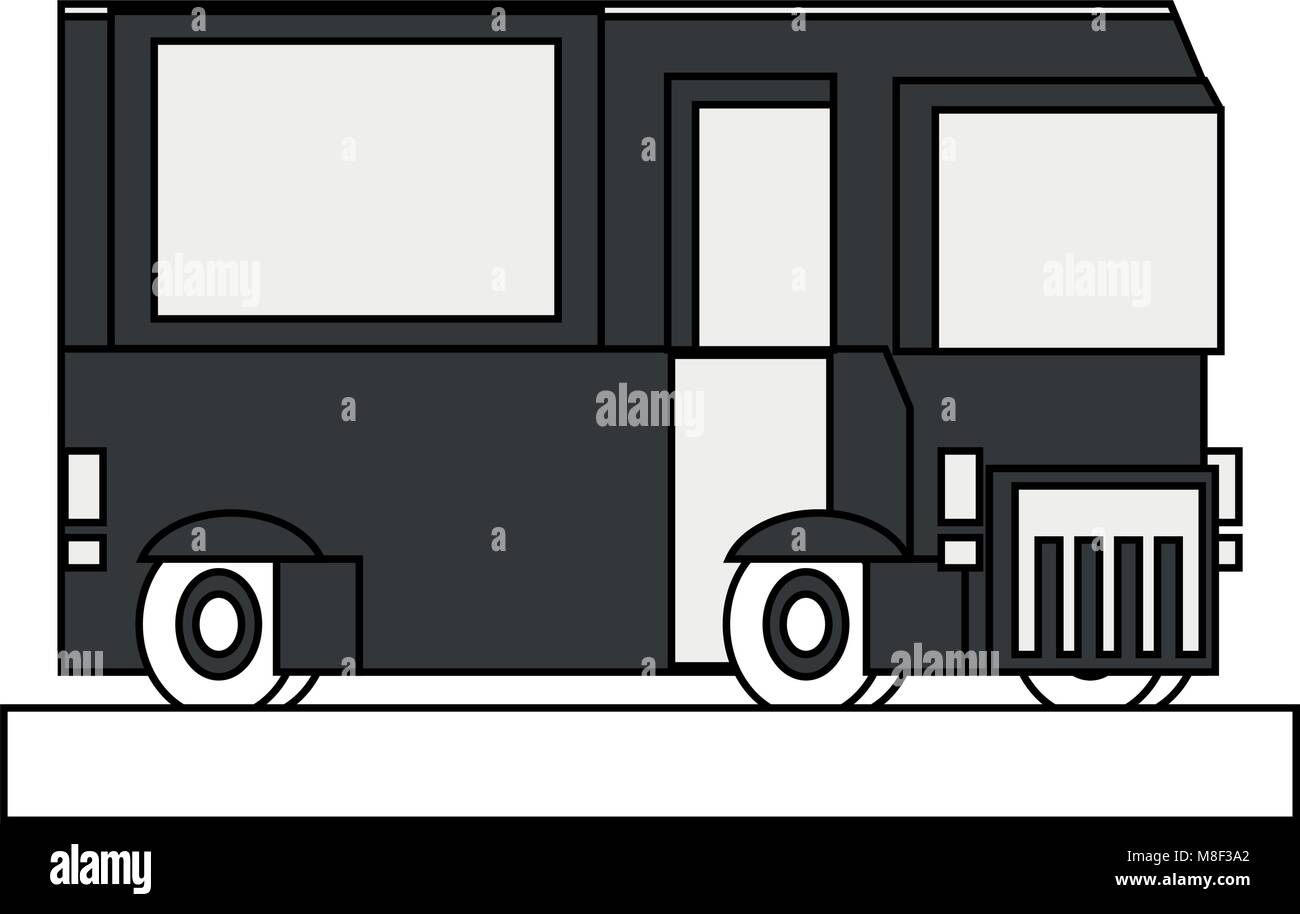 Pixelated truck vehicle vector illustration graphic design Stock Vector ...