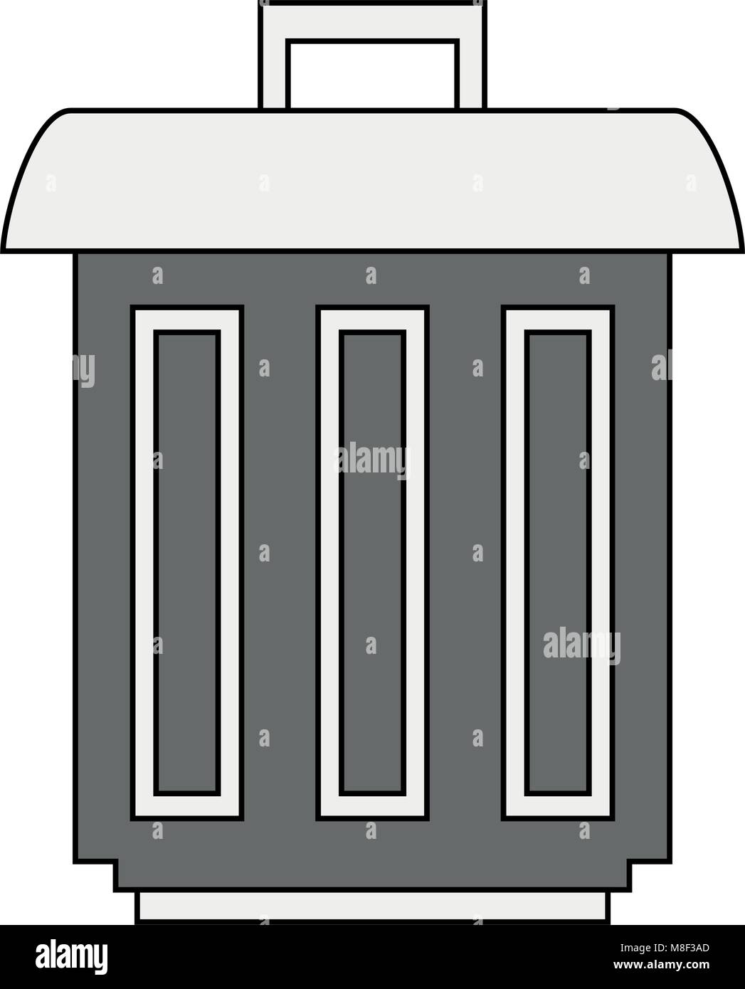 Pixelated trash can vector illustration graphic design Stock Vector ...