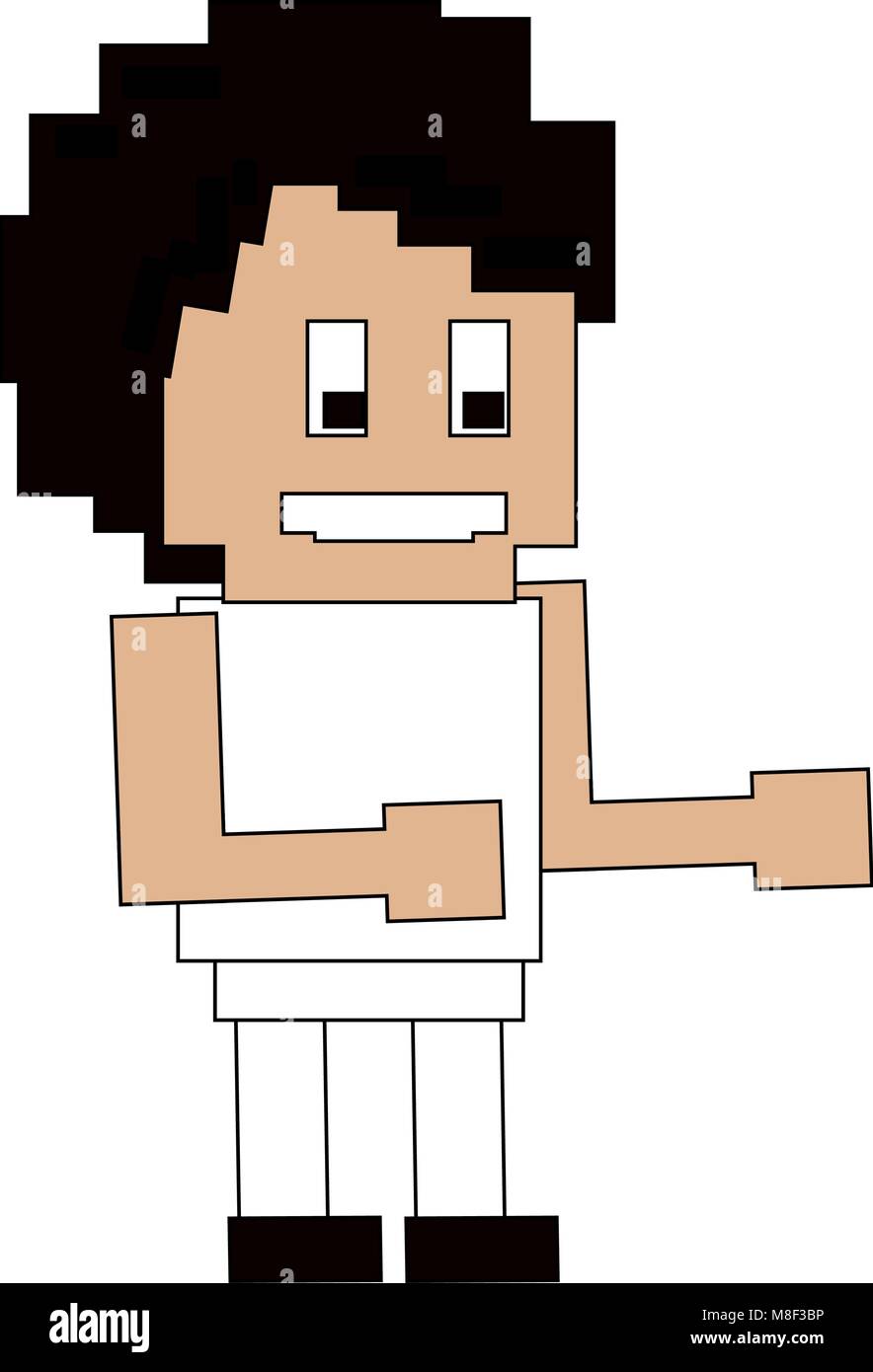 Pixelated man character vector illustration graphic design Stock Vector ...