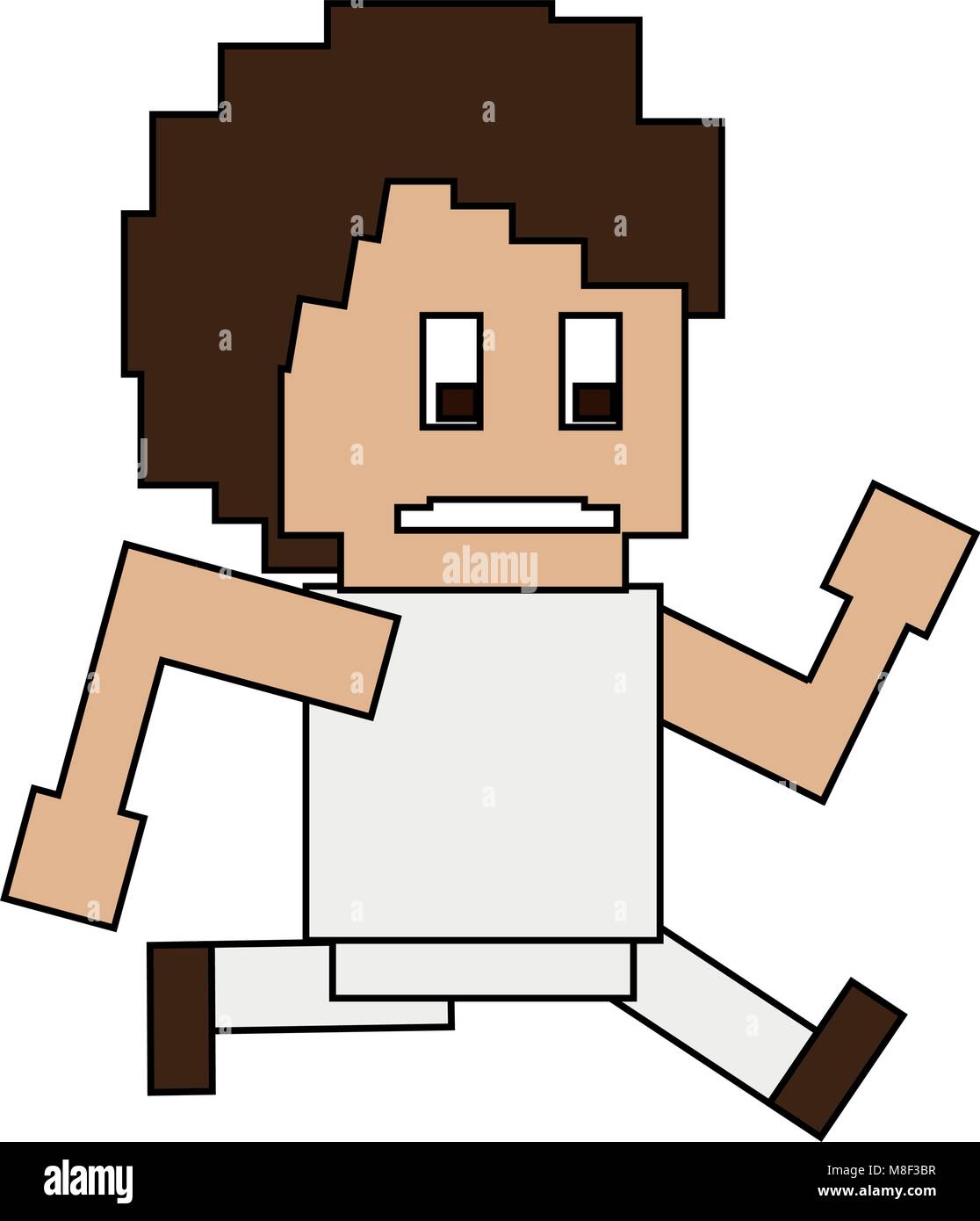 Pixelated man character vector illustration graphic design Stock Vector ...