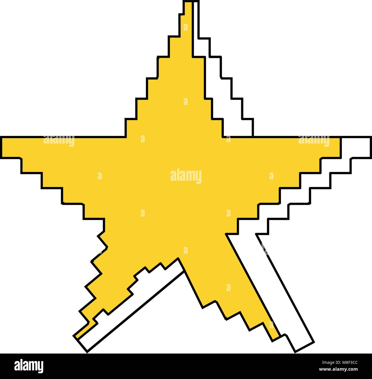 Pixelated star symbol vector illustration graphic design Stock Vector ...