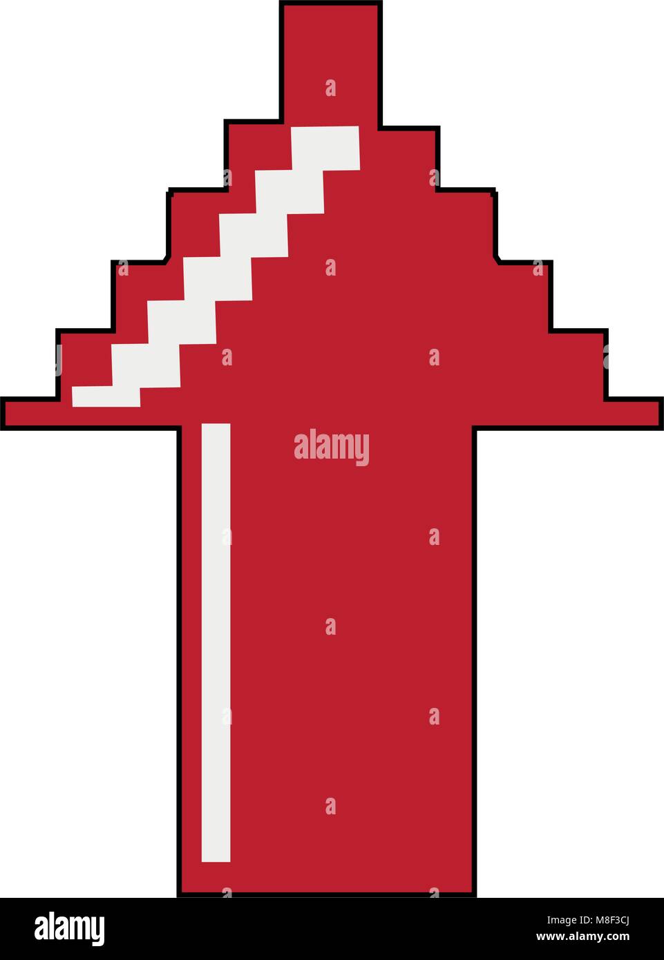 Pixelated arrow up vector illustration graphic design Stock Vector ...