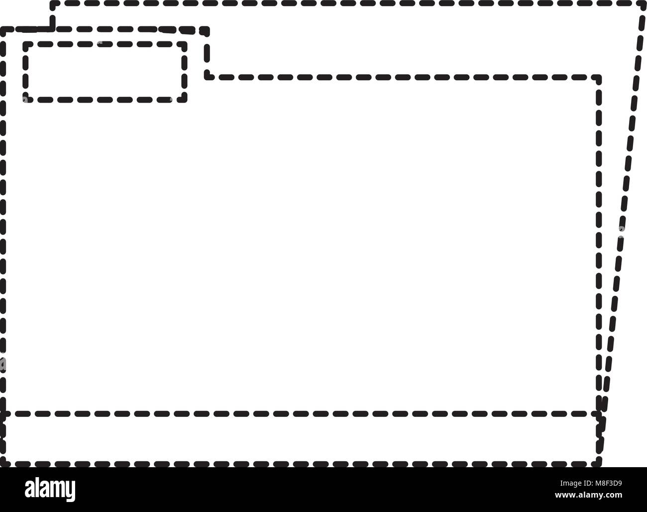 dotted shape folder file archive information paper Stock Vector Image ...