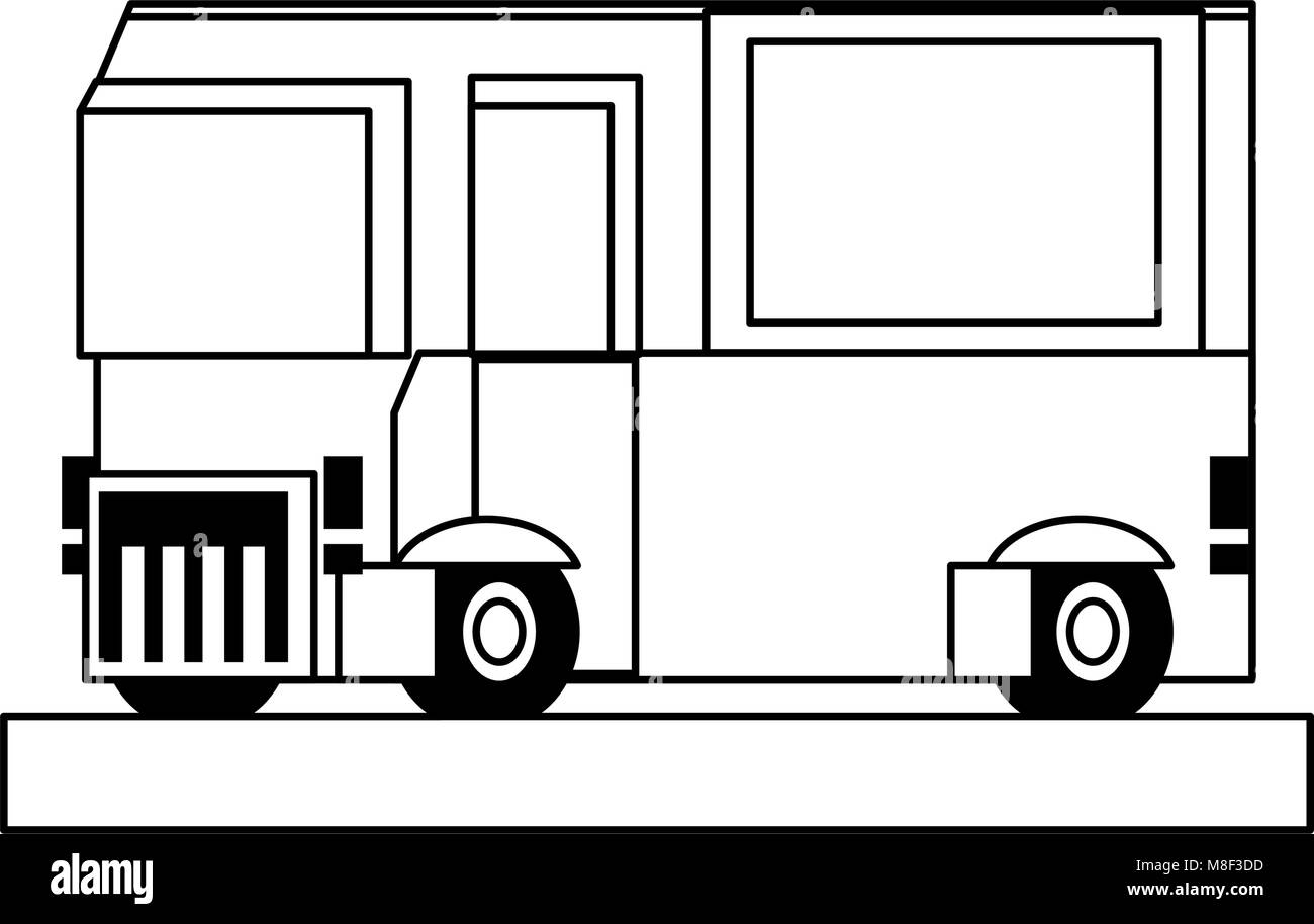 Pixelated truck vehicle vector illustration graphic design Stock Vector ...